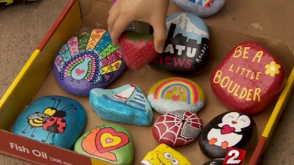 Painted rocks hidden around Vancouver are spreading smiles | KATU