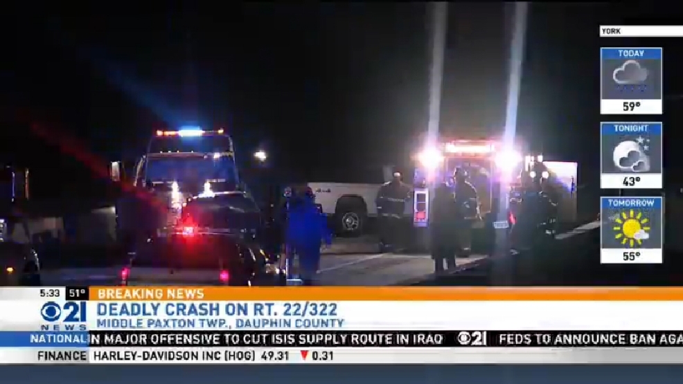 Fatal crash closes Rt. 22-322 for hours | WHP